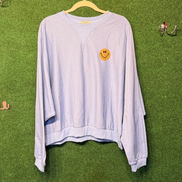 easel | Tops | 47 Nwt Easel Smiley Faces Sweatshirt | Poshmark